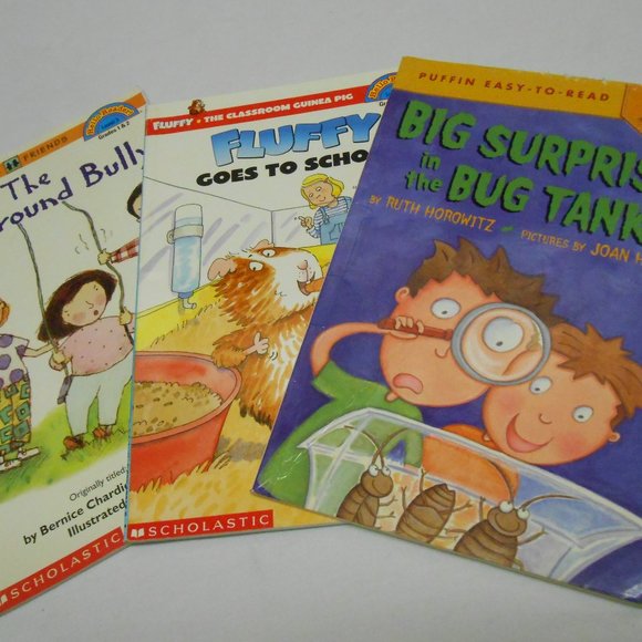 Scholastic | Toys | 3 Kids Scholastic Hello Reader Books Level 3 Grades 2 Fluffy Bug Tank Bully ...